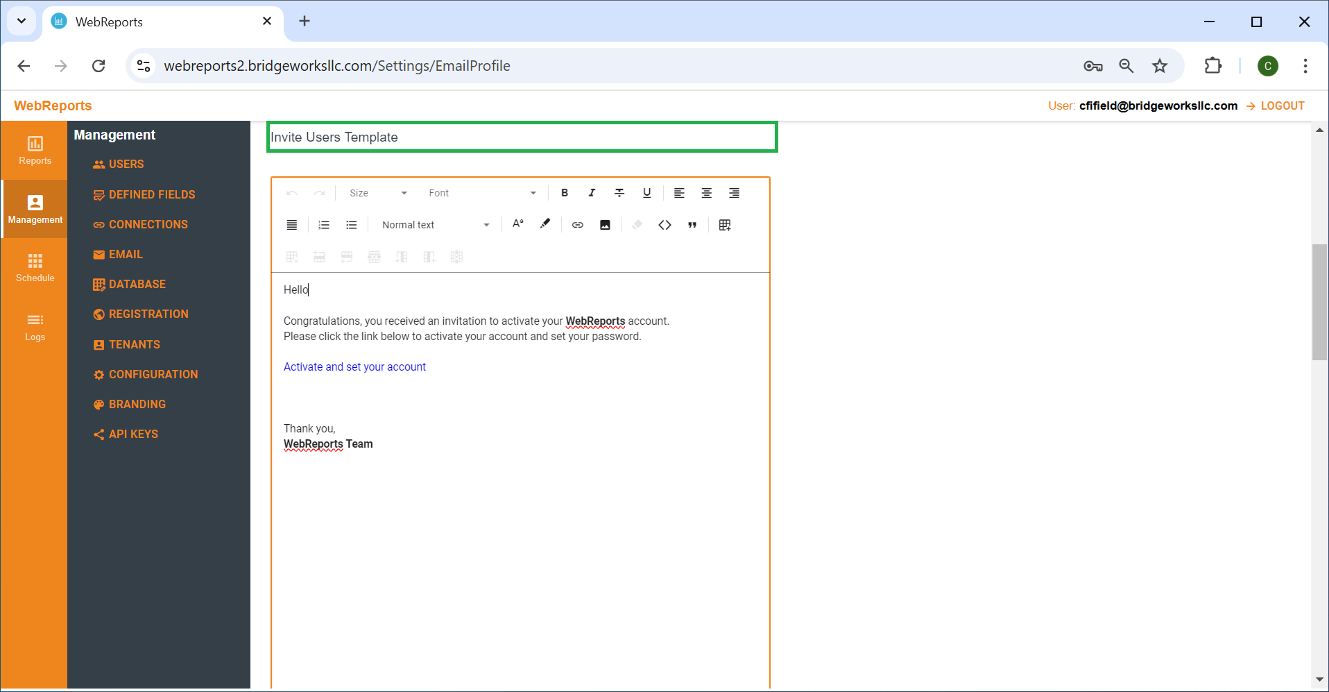 Custom Email Templates – BridgeWorks Help Center