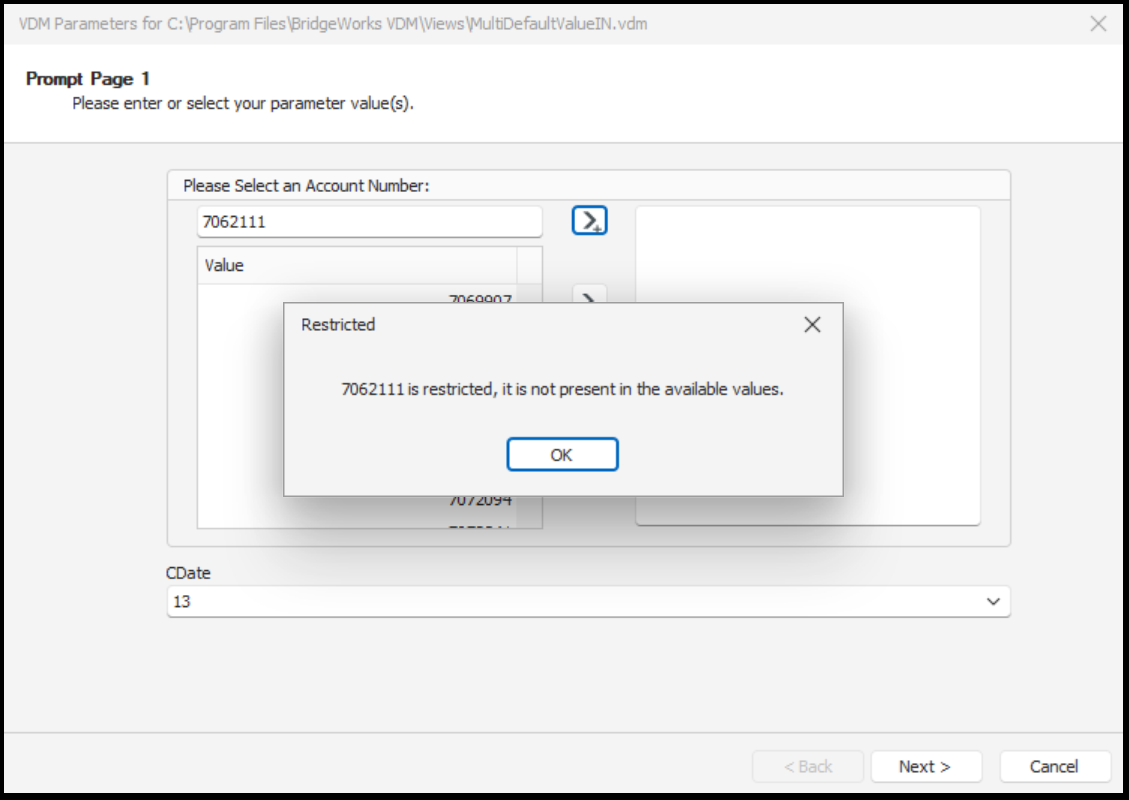 Restrict to List – BridgeWorks Help Center