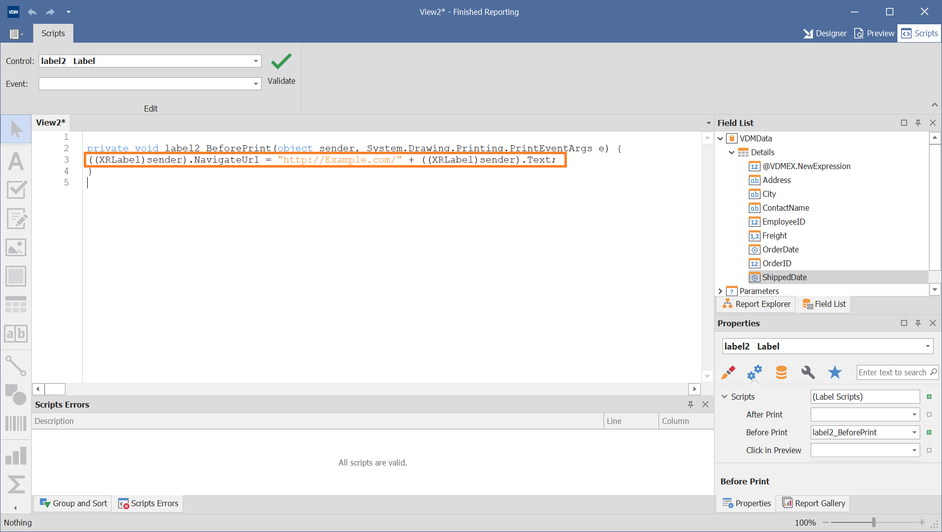 Automatic Hyperlinks in Finished Reports – BridgeWorks Help Center