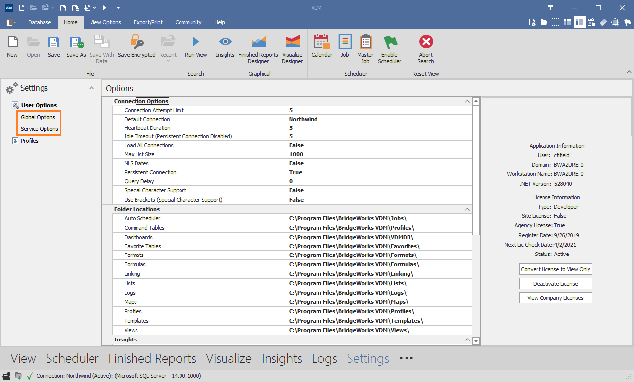 Settings – BridgeWorks Help Center