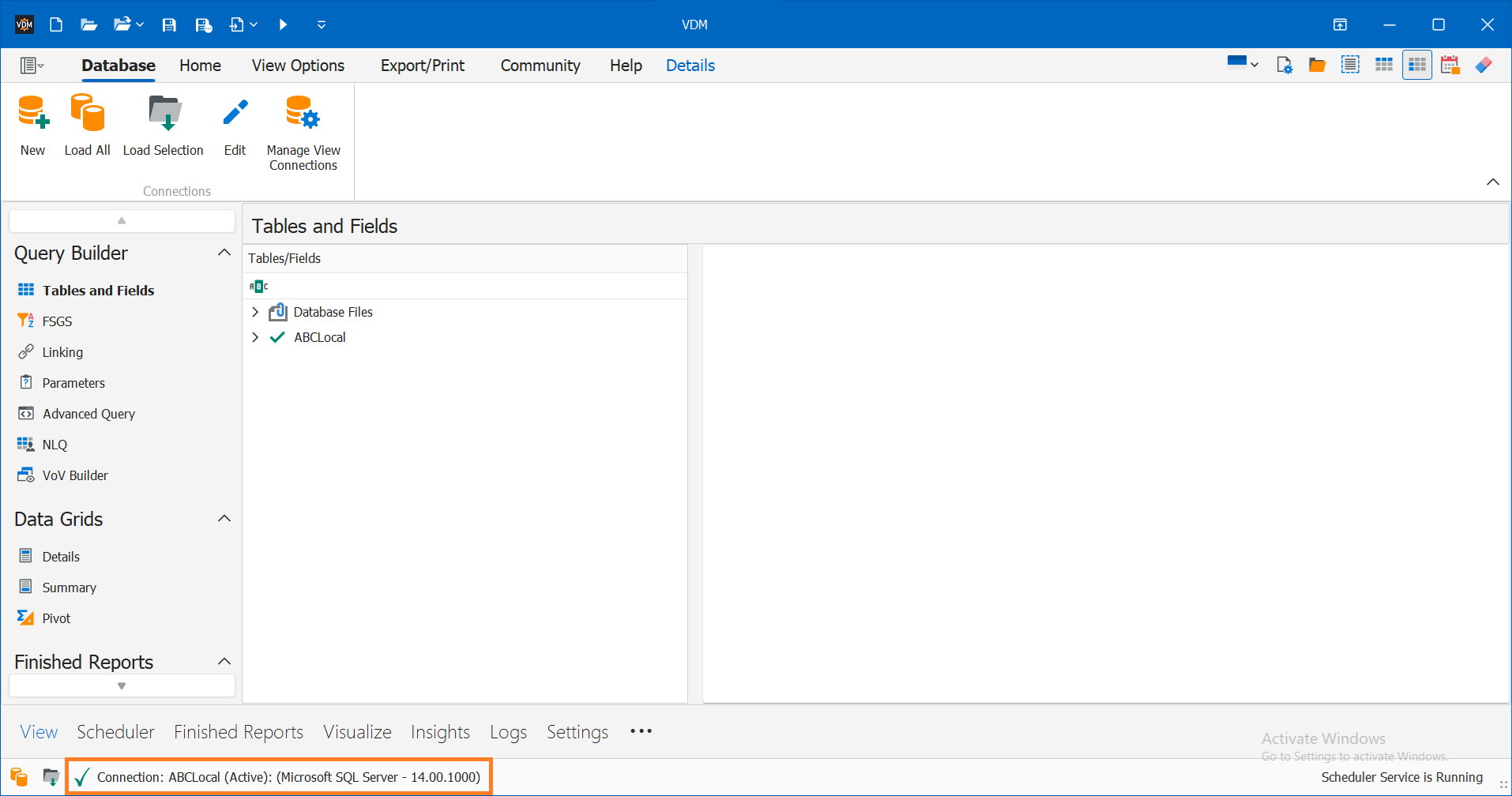 How to Open a Database Connection in VDM – BridgeWorks Help Center
