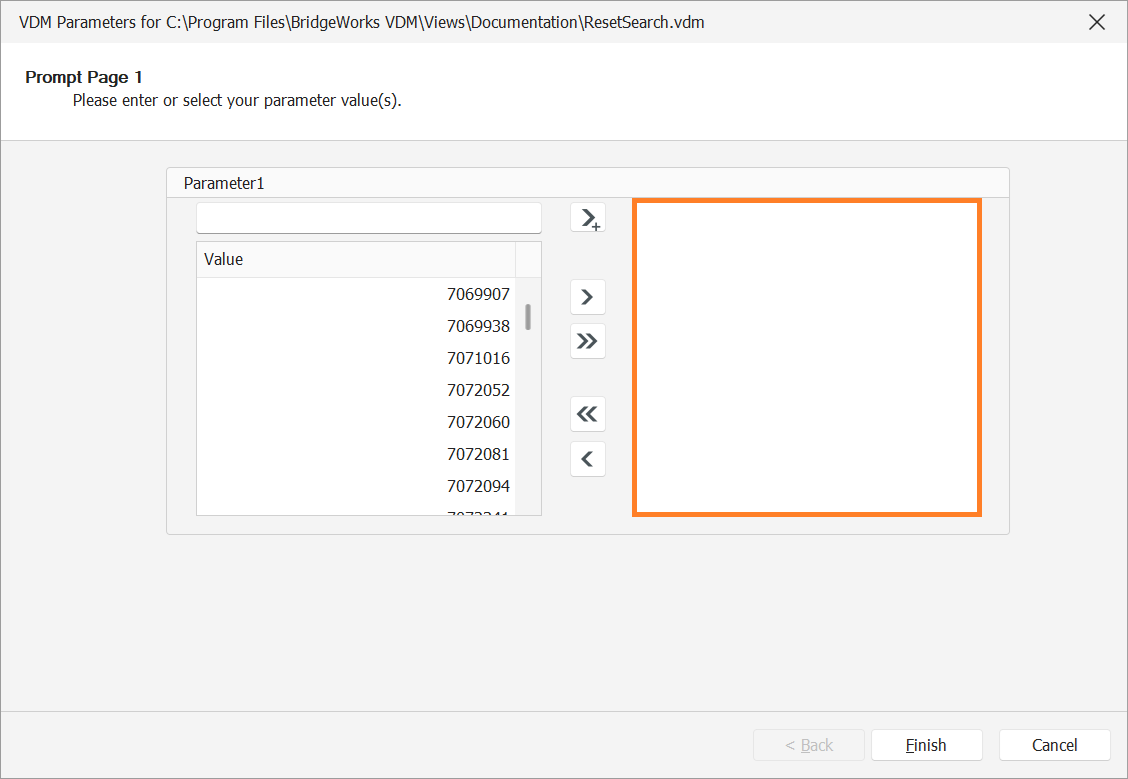 Using the Reset on Search Option in VDM – BridgeWorks Help Center