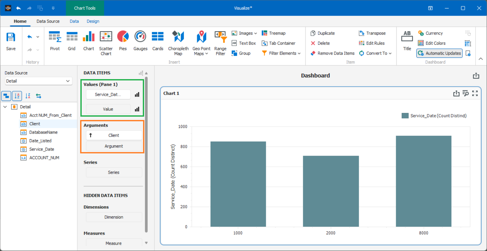 Creating a Chart in Visualize – BridgeWorks Help Center