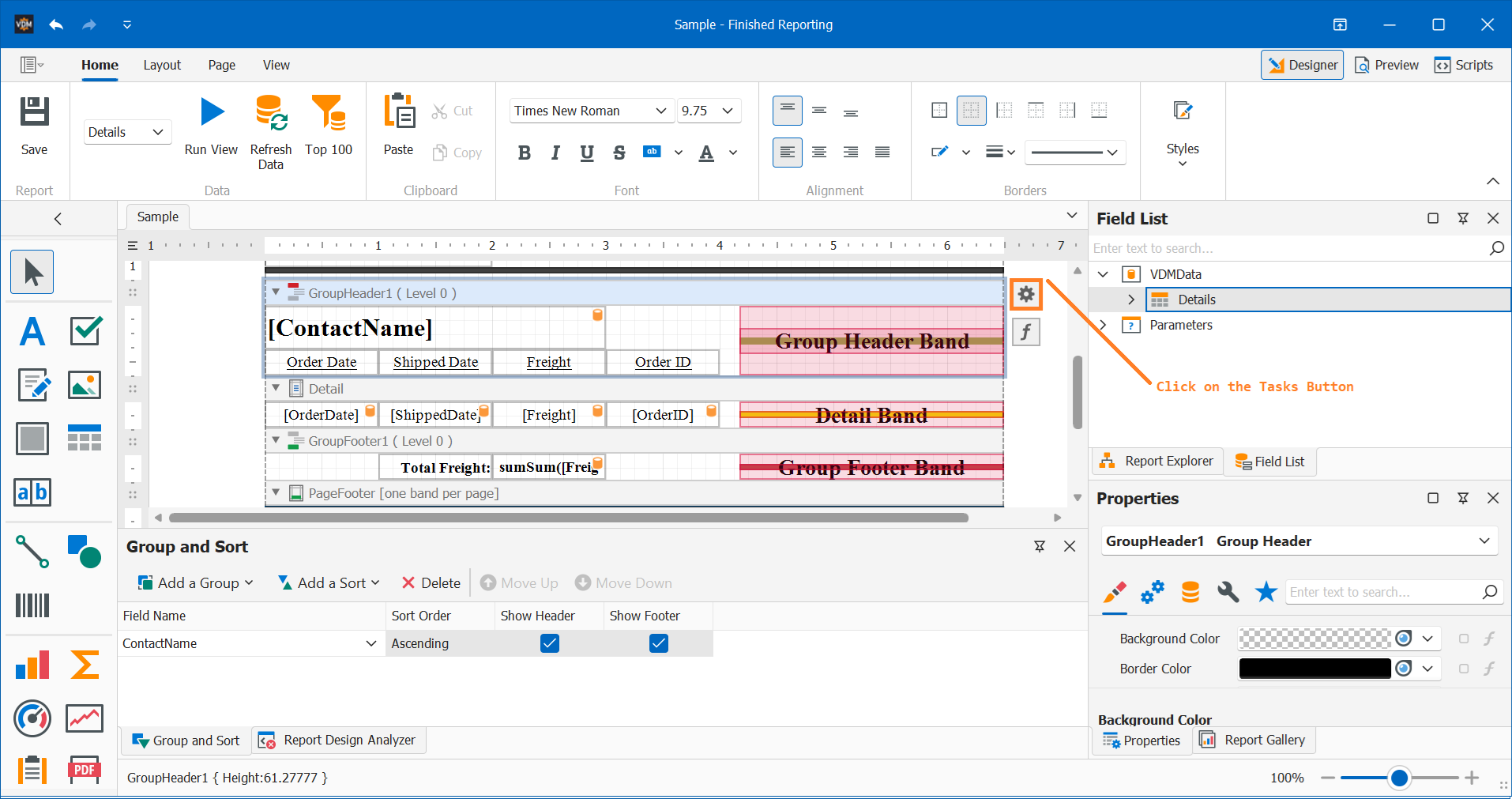Keeping Results Together (Keep Together) in Finished Reports ...