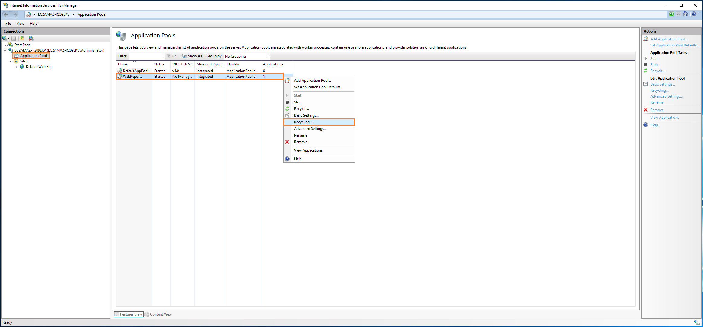 Configure Microsoft Internet Information Services (IIS) – BridgeWorks Help Center