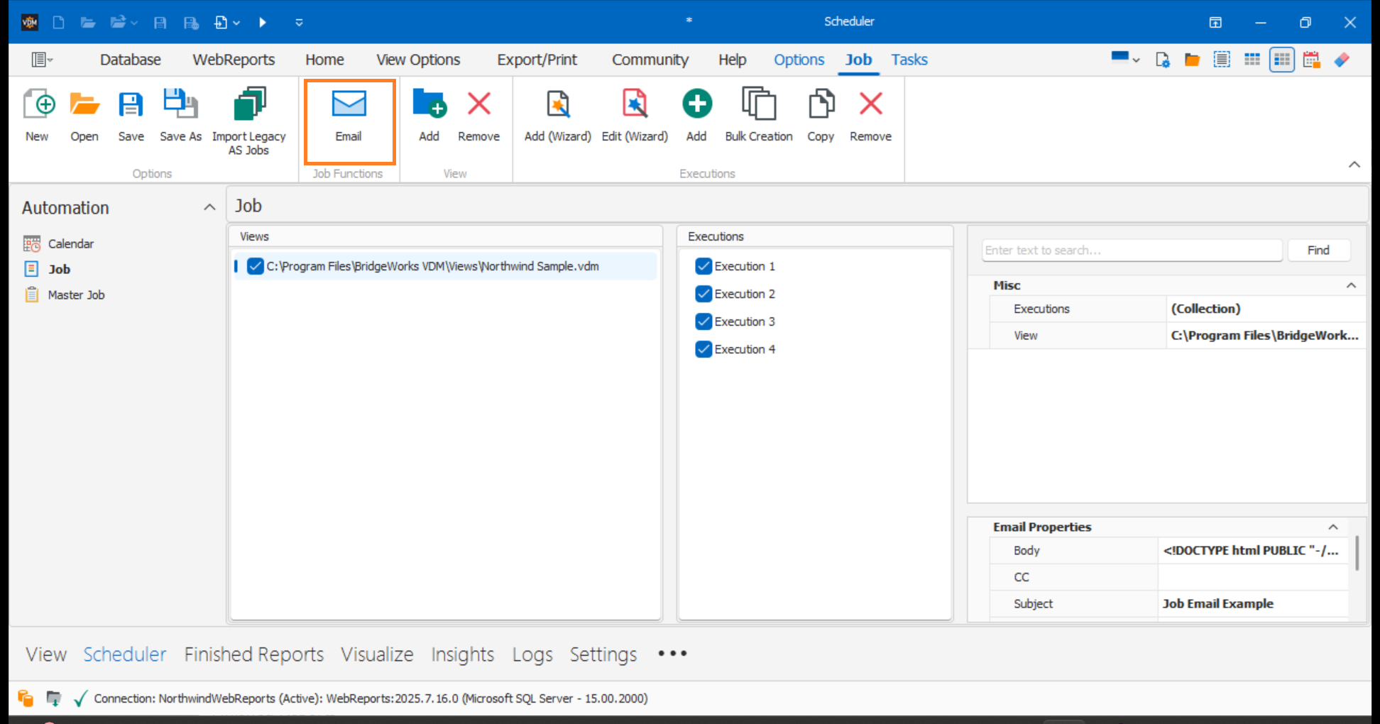 Setting Up Job Emails – BridgeWorks Help Center